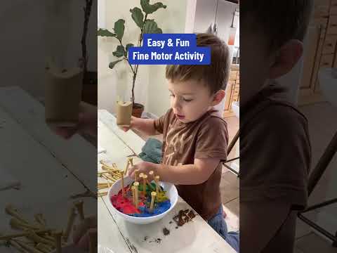 Boost those fine motor skills with this engaging activity! Watch as we use clay and golf tees to cre
