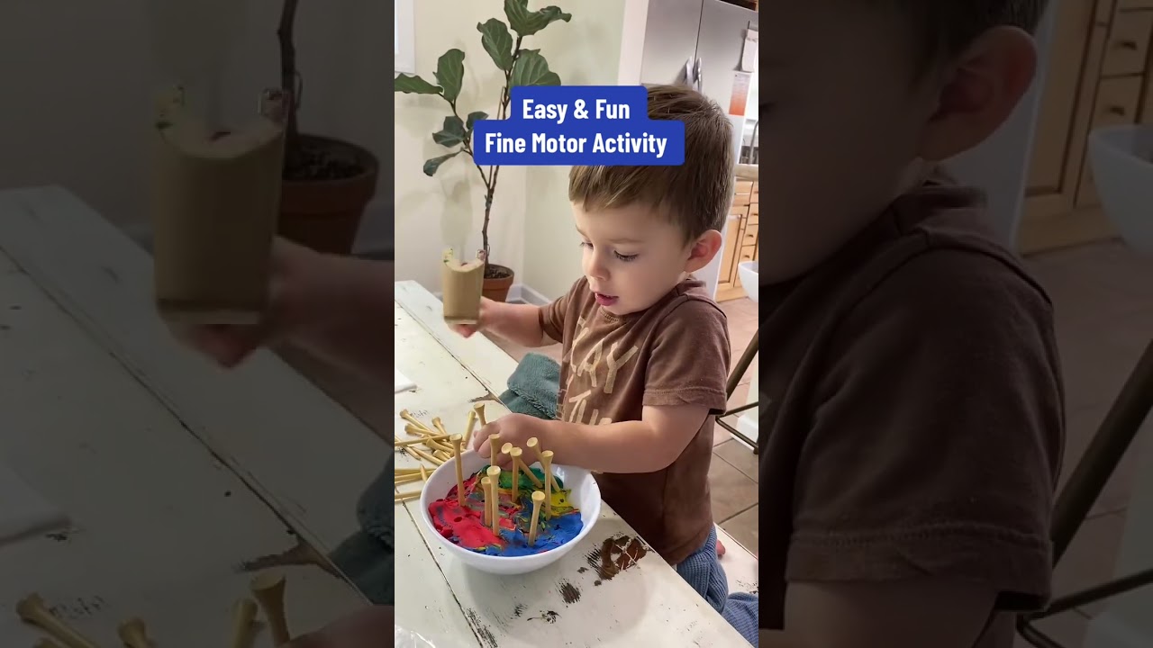Boost those fine motor skills with this engaging activity! Watch as we use clay and golf tees to cre