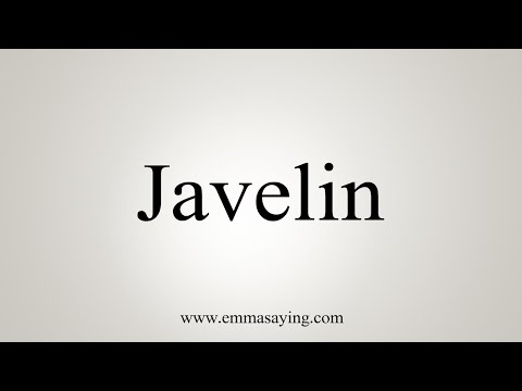How To Say Javelin