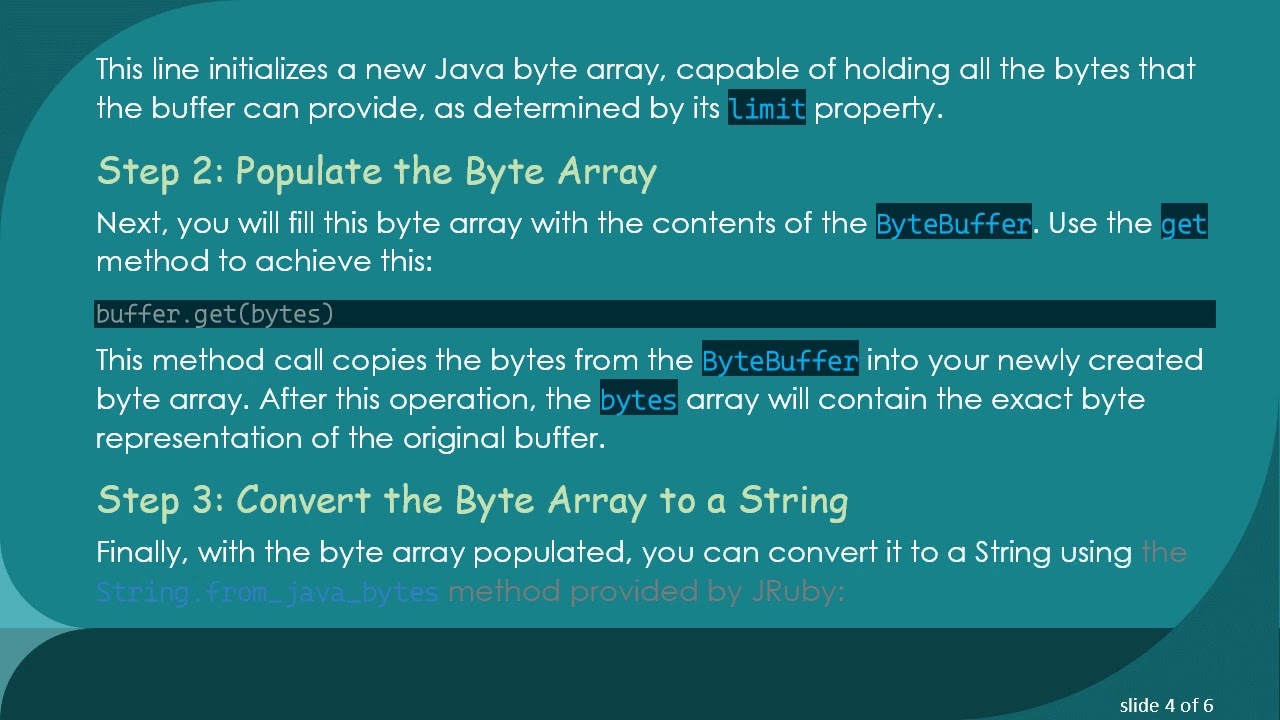 Converting a Java ByteBuffer to a String in Ruby