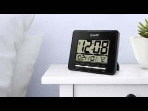 ๐งโฐ๐ก๏ธ๐#Battery & Setup-Sharp Atomic Alarm Clock w/Daily Updates & Indoor Temp Model #SPC932