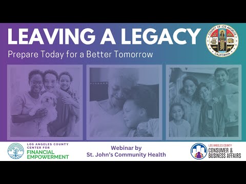 Leaving a Legacy: Free Estate Planning Services Webinar (St. John's Community Health)