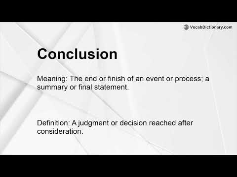Conclusion Meaning