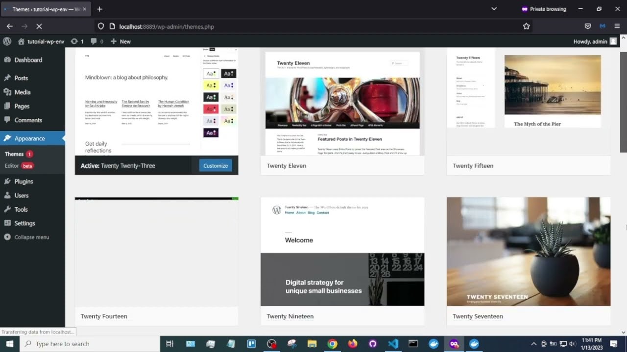 How to setup a local WordPress environment using @wordpress/env and Docker