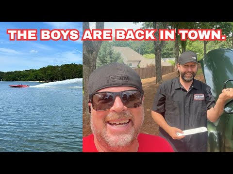 Vice Grip Garage Derek and I Finish Our Car Trade and He Drives My Wife's Twin Turbo Jet Boat.