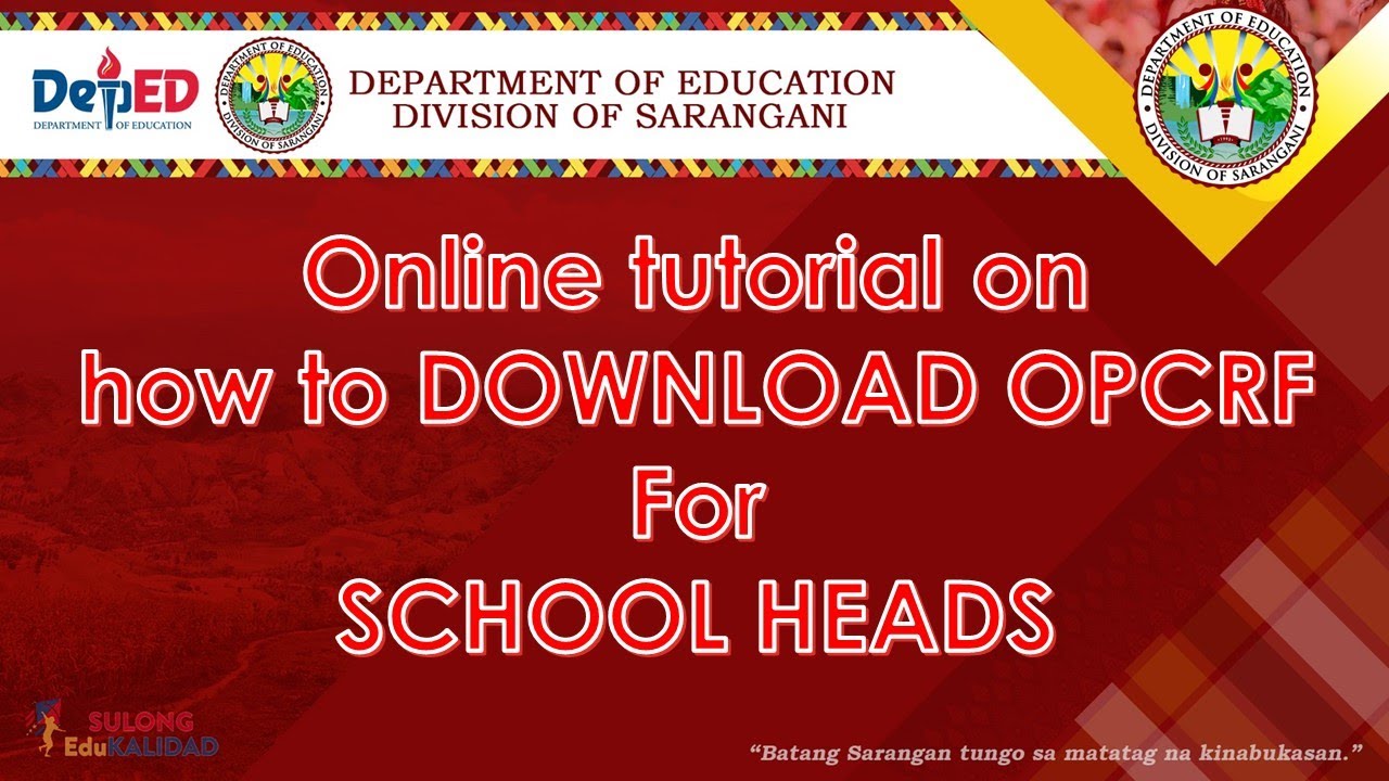OPCRF OF SCHOOL HEADS (DOWNLOADS)
