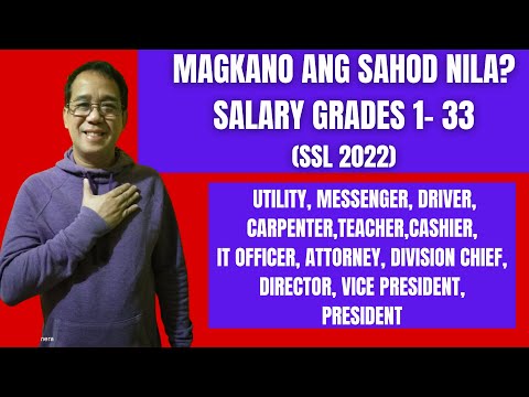 Sweldo o Sahod ng mga Government Employees from Salary Grades 1 to 33 ( SSL 2022)