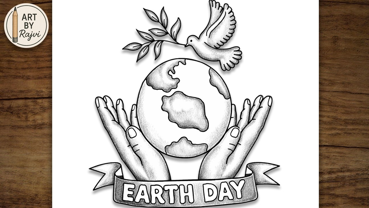 Save Earth Drawing 🌍 | World Earth Day Poster Drawing Easy and Beautiful for Kids 2026