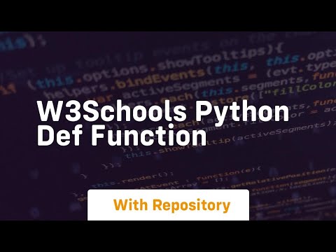 w3schools python def function