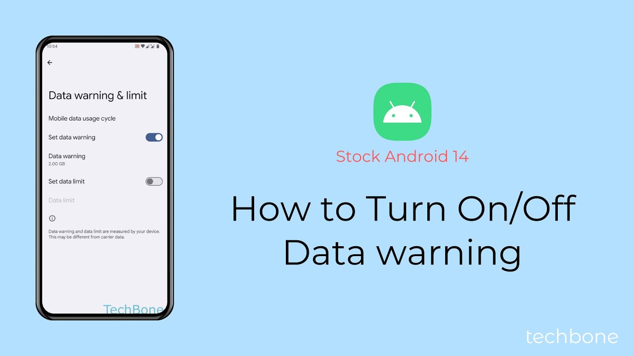 How to Turn On/Off Data warning [Android 14]