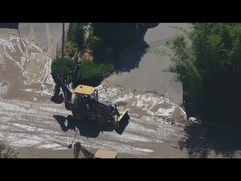 Water main break causes mudslide in Laguna Beach