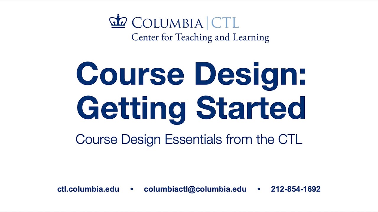 Course Design Essentials (Online) – Getting Started