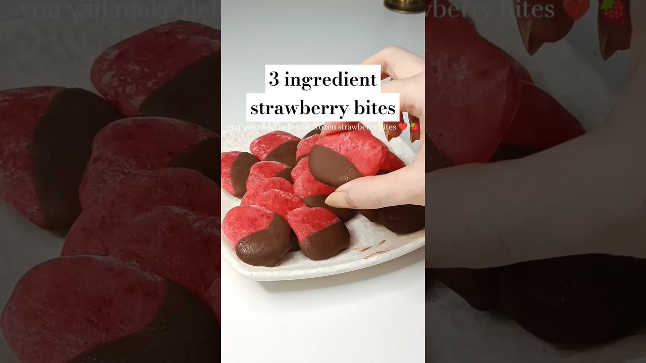 If you have strawberries make this healthy snack 😋 recipe in comments #strawberry #healthyfood