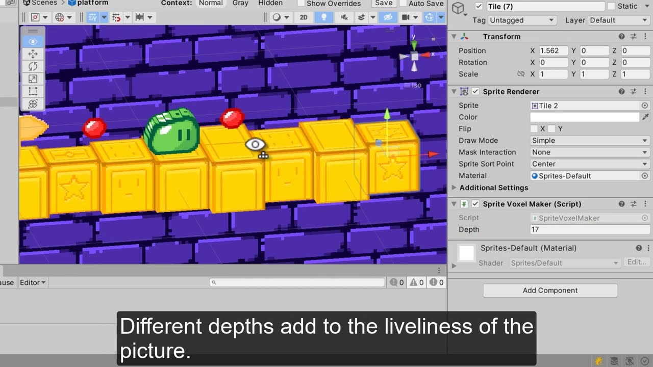 How to turn Sprites into Voxels? Unity