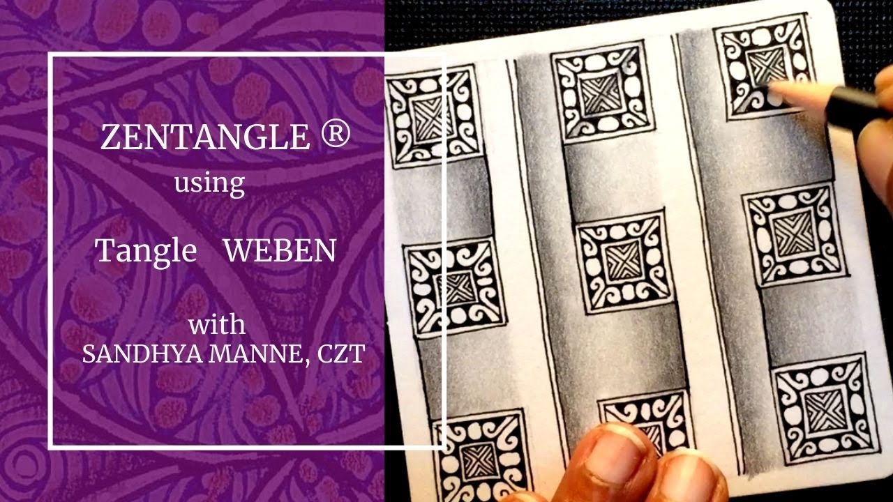 Zentangle® Mini Project with Tangle WEBEN, beginners tutorial