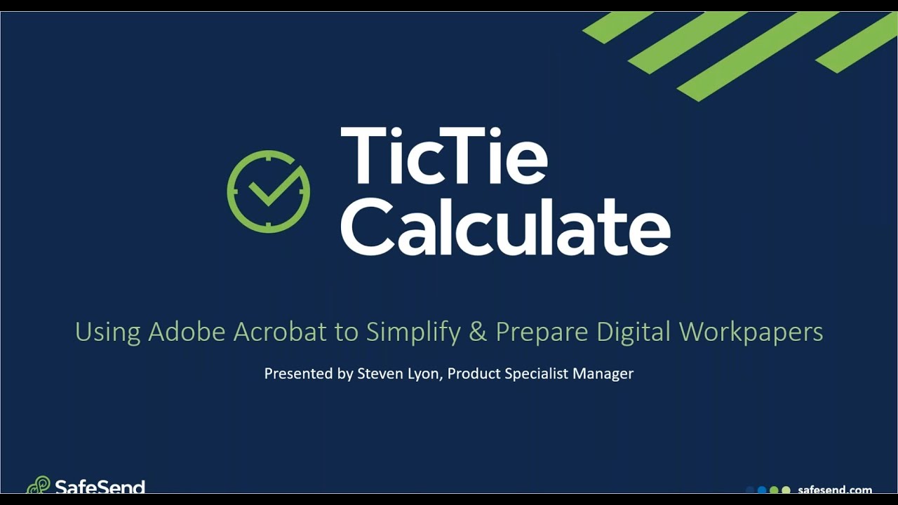 Digital Workpaper Prep | TicTie Calculate | SafeSend