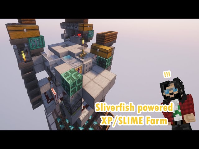 Silverfish Powered XP/Slime farm Minecraft Map