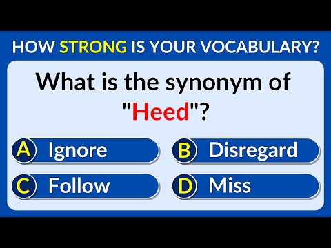 How Strong Is Your Vocabulary? Can You Score 50/50? Synonym Quiz. #challenge 04