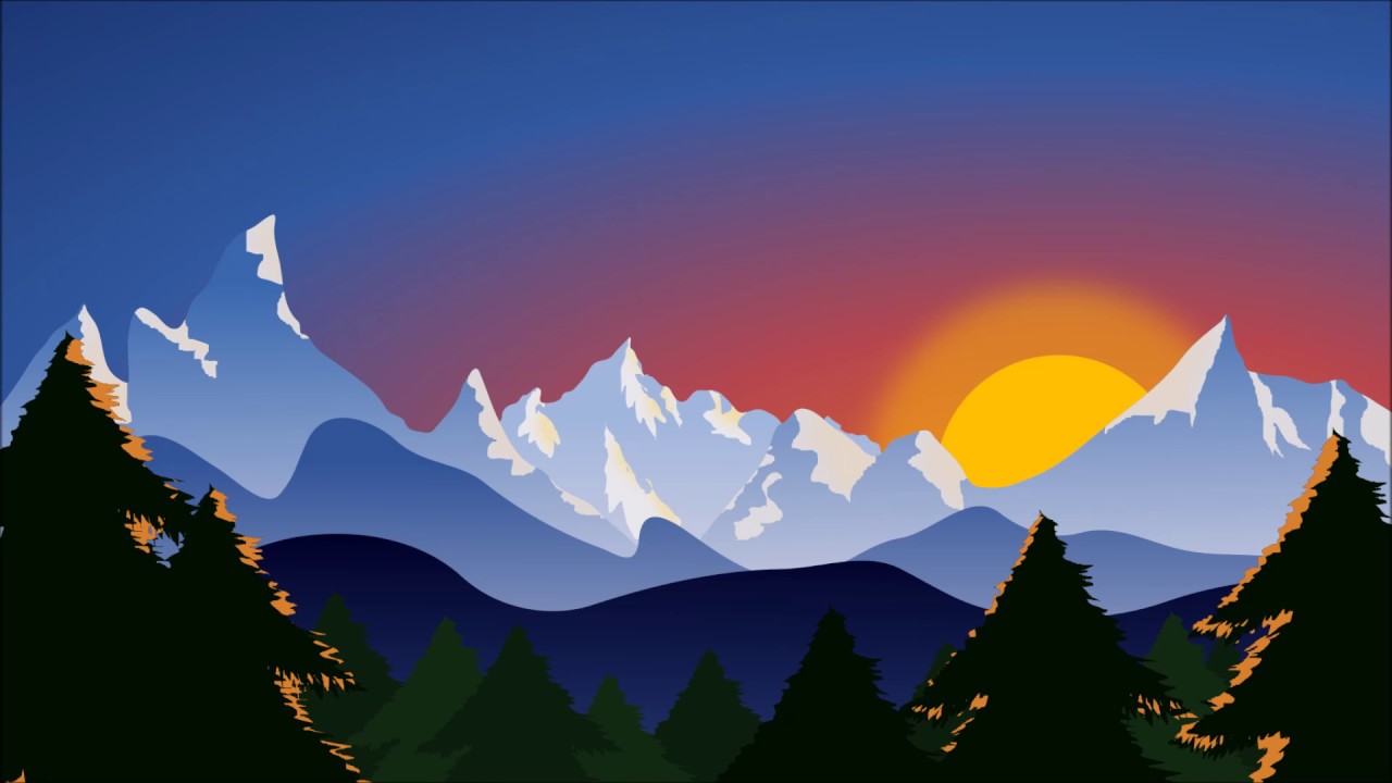 Landscape - Vector Illustration made with Inkscape