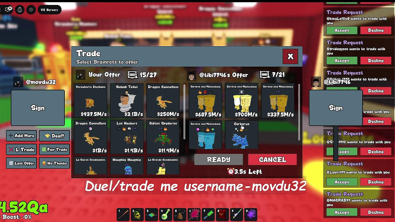 🔴 LIVE NOW: INSANE Trading & Duel in Steal a Brainrot 🤯🔥 | Roblox PvP
