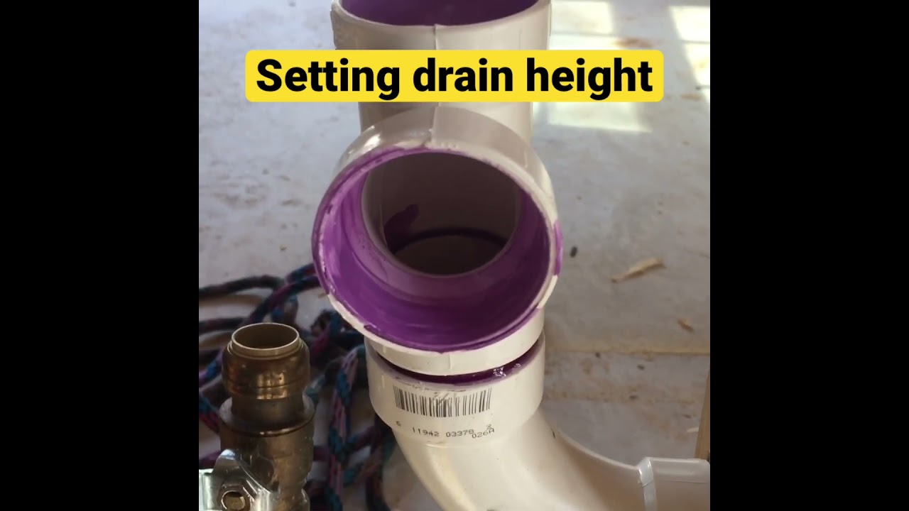 How high do you set your drain for the kitchen sink ?