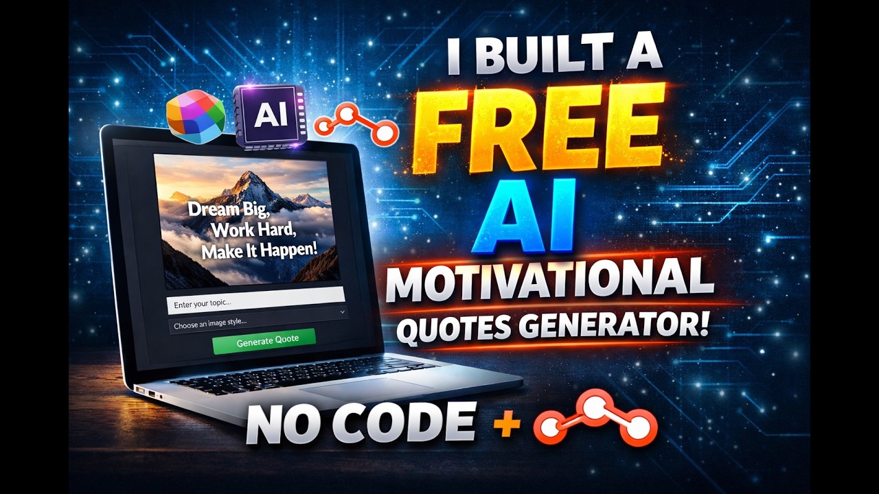 🔥 I Built a FREE AI Motivational Quotes Generator (No Code + n8n)
