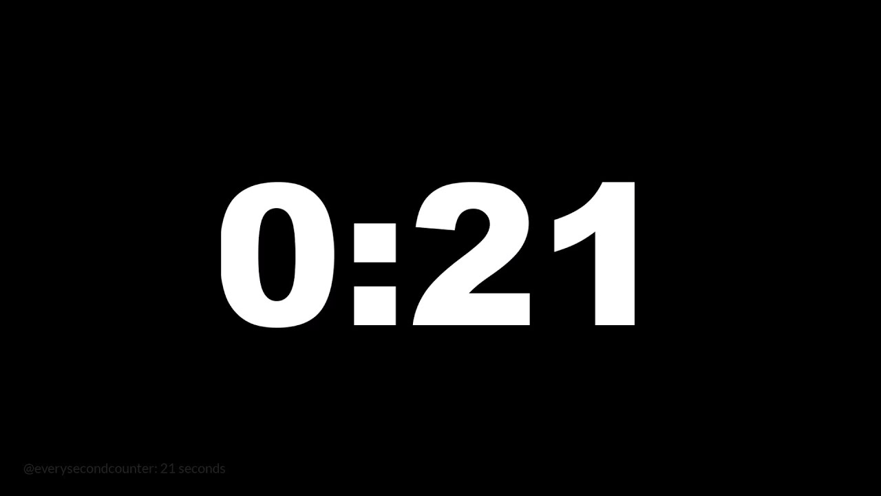 21 seconds [21 secs] clock timer countdown || Alarm Focus