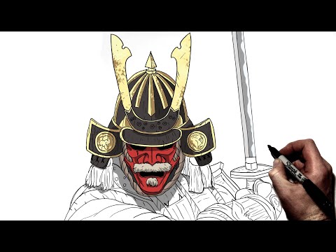 How To Draw A Samurai | Step By Step
