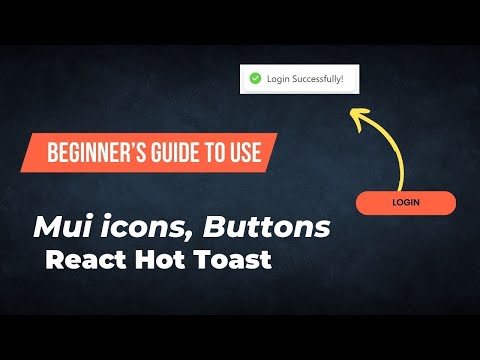 How to use icon in Material UI In React | React hot toast NPM, Installation and use