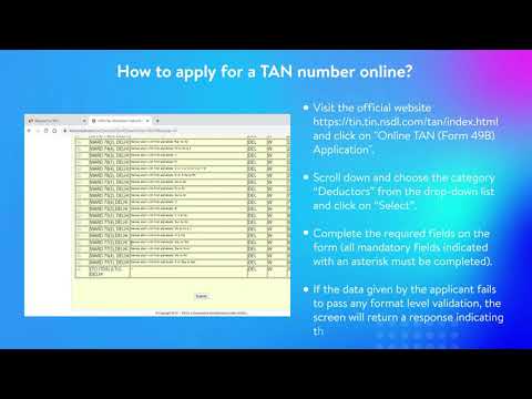 How to apply for a TAN number online? | FinacBooks