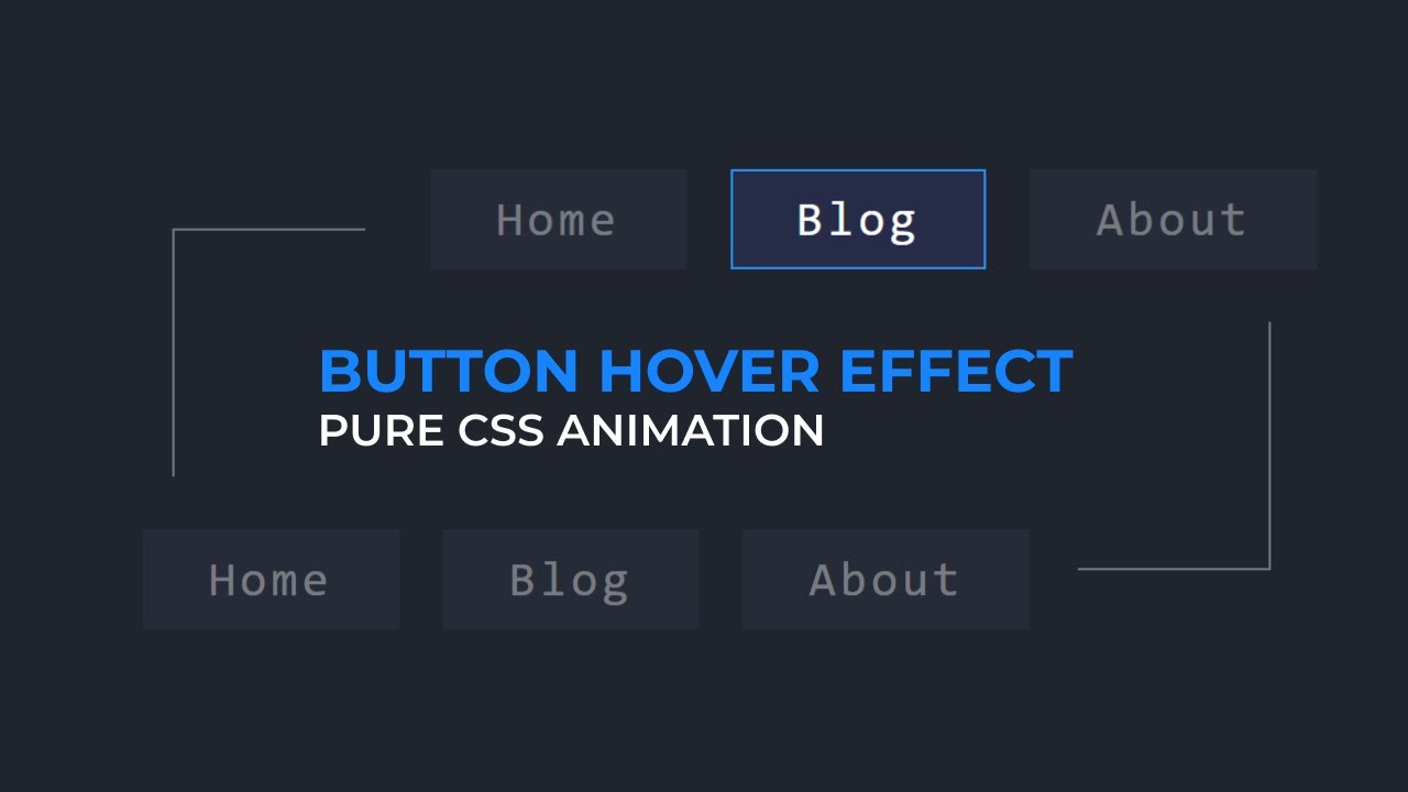 Button Hover Effect Pure CSS Animation | HTML CSS Buttons