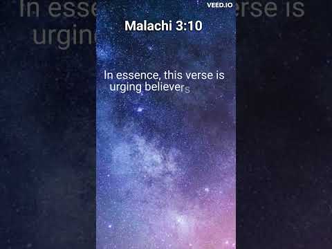 Daily Bible Verse | 108 | Malachi 3:10