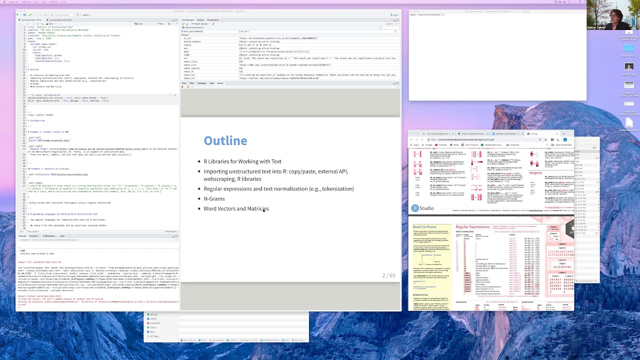 Virtual Workshop on Analysis of Unstructured Text Data part 1: Getting Started with Text Data