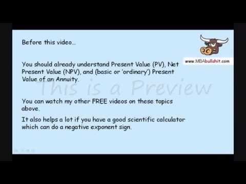 Present Value of an Annuity Due (Preview) - FULL video at MBAbullshit.com