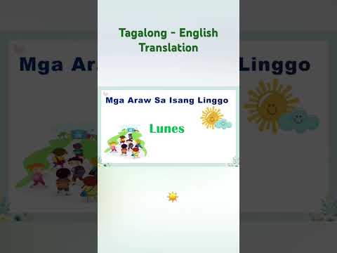 English of “LUNES” Tagalong - English Translation | #shorts
