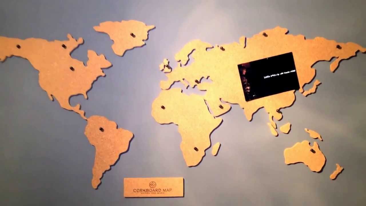 Luckies Of London Corkboard World Map