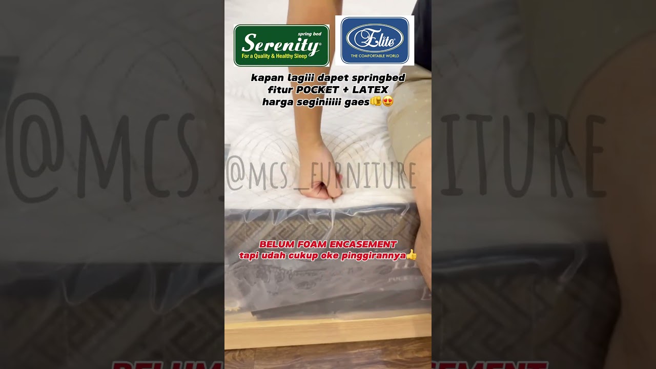 REVIEW SPRINGBED #ELITE SERENITY IMPRESSA POCKET LATEX 😍✅ #springbed #springbedsemarang #semarang