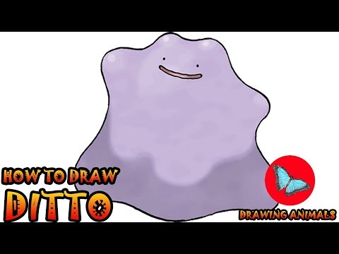 How to draw Ditto from Pokemon – I'm Youtuber – Follow my videos to ...