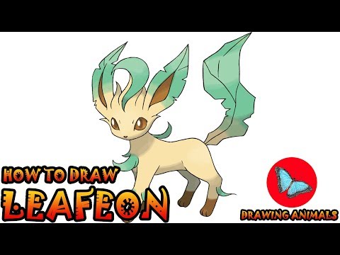 How To Draw Leafeon from Pokemon – I'm Youtuber – Follow my videos to ...