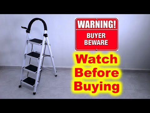 Light Weight Foldable Portable Steel/Aluminium 4-Steps Ladder - Unboxing & Testing