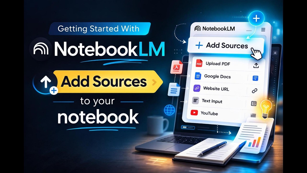 How to Add Sources in NotebookLM – PDFs, Websites, YouTube & More!