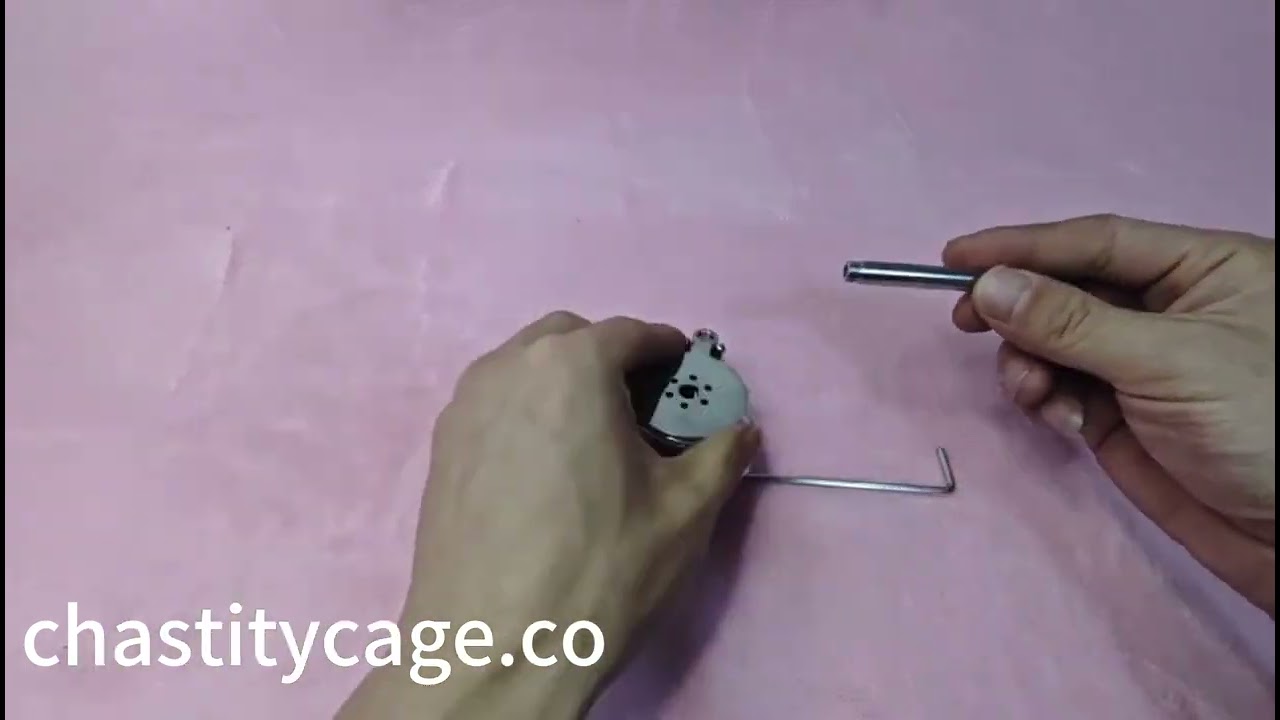 Double Screw Negative Chastity Cage With Catheter