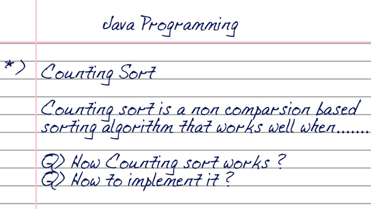 Counting Sort Algorithm in Java | Complete Tutorial (2025)
