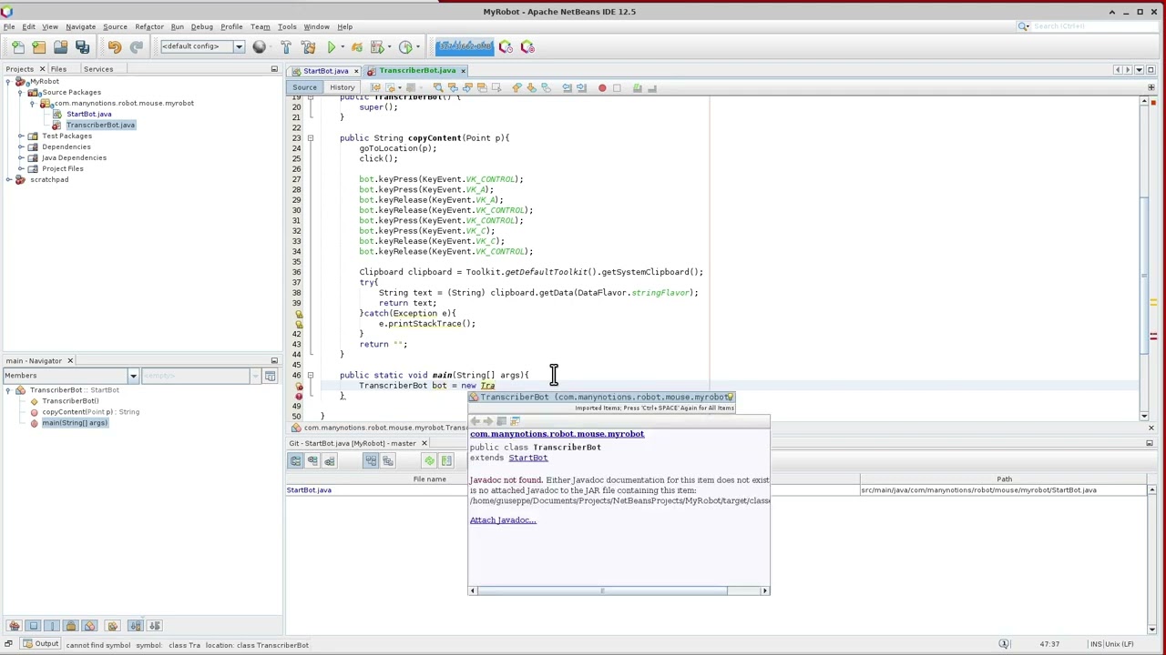 Working with the Java Robot API - part 2