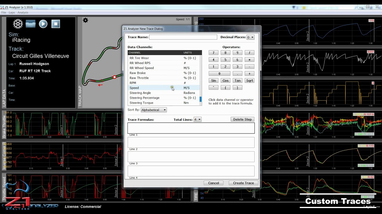 Z1 Analyzer Custom Traces