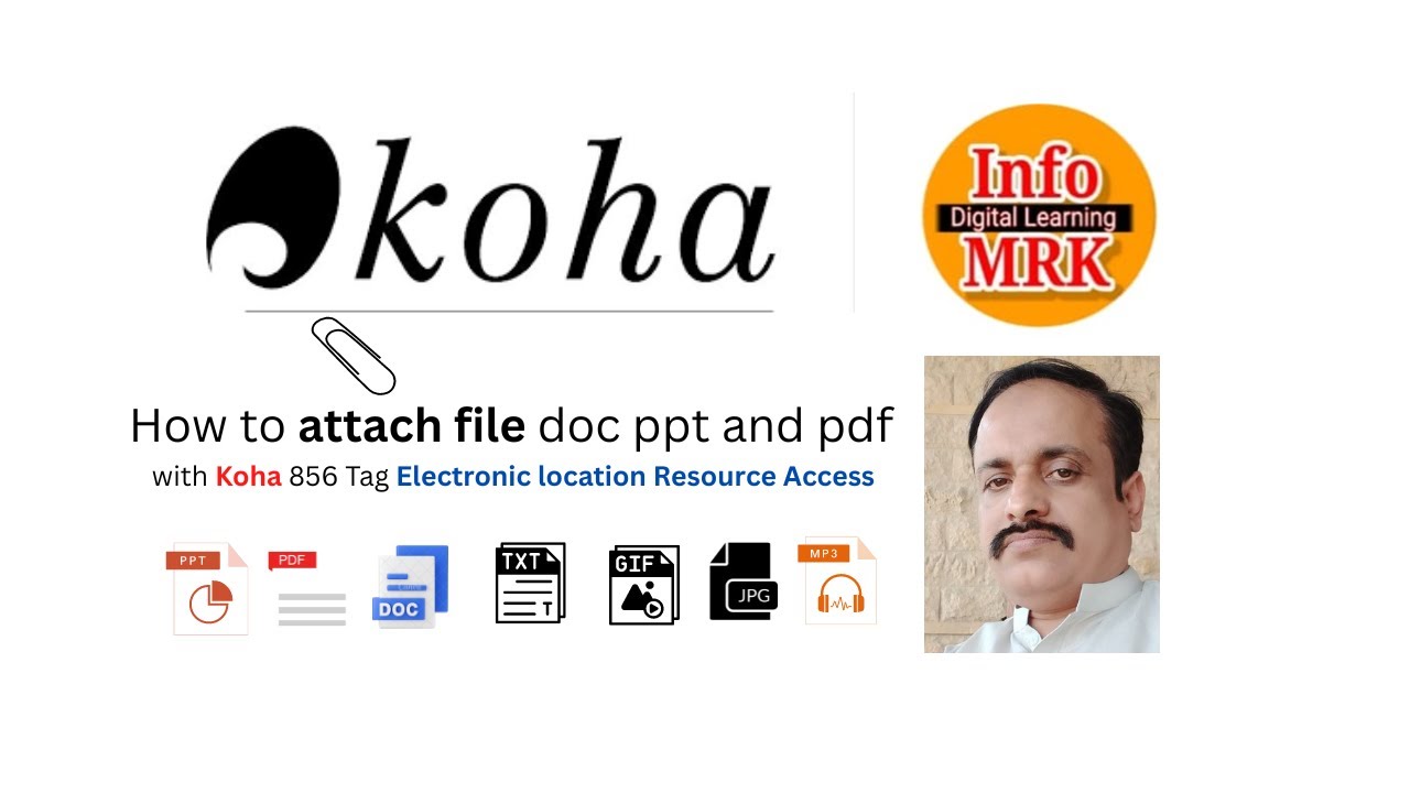 How to attach file doc ppt and pdf with Koha 856 Tag Electronic location resource access #infomrk