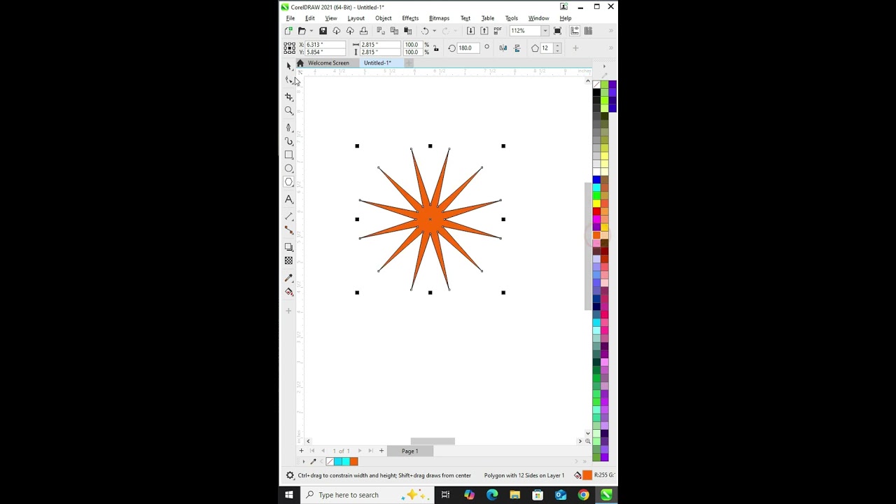 Coreldraw Tutorial - Use Polygon Tool For More Tips