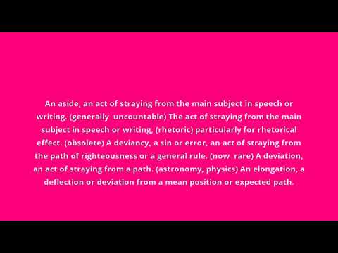 what is the meaning of digression