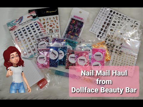 Nail Mail Haul | Nail Supply Store Dollface Beauty Bar | Nail Decoration Haul