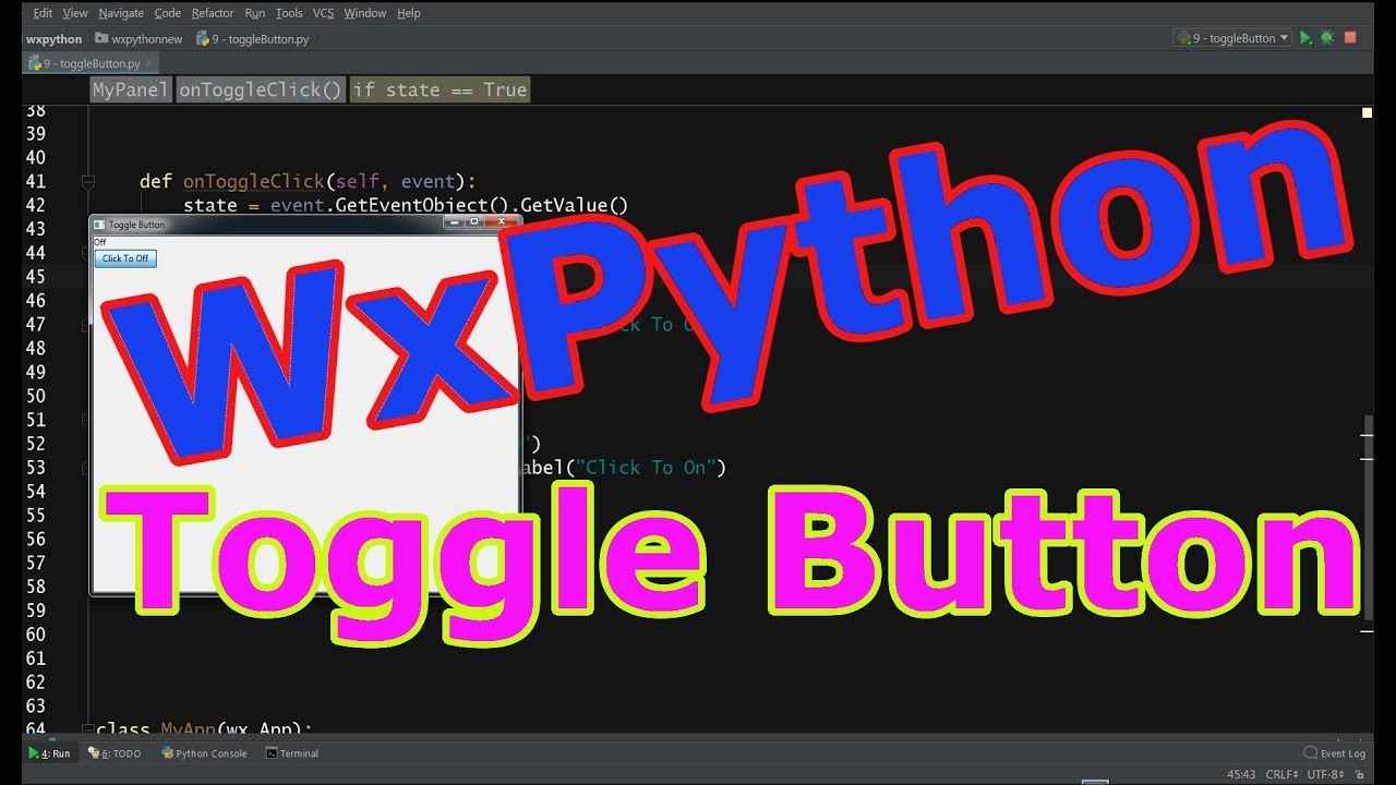 wxPython GUI Programming Toggle Button #7